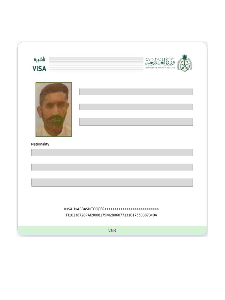 Kingdom of Saudi Arabia Visa | PDF | Government And Personhood