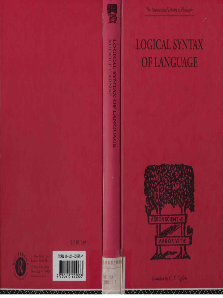 Carnap - Logical Syntax of Language 2001 | PDF