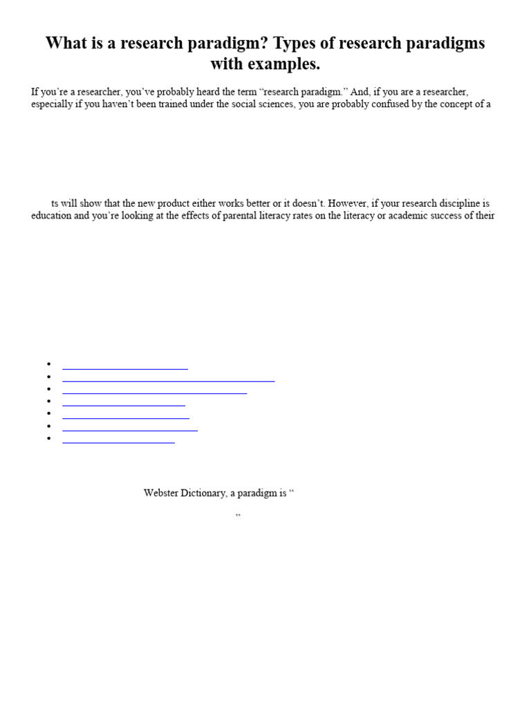 What Is A Research Paradigm | PDF | Methodology | Constructivism ...