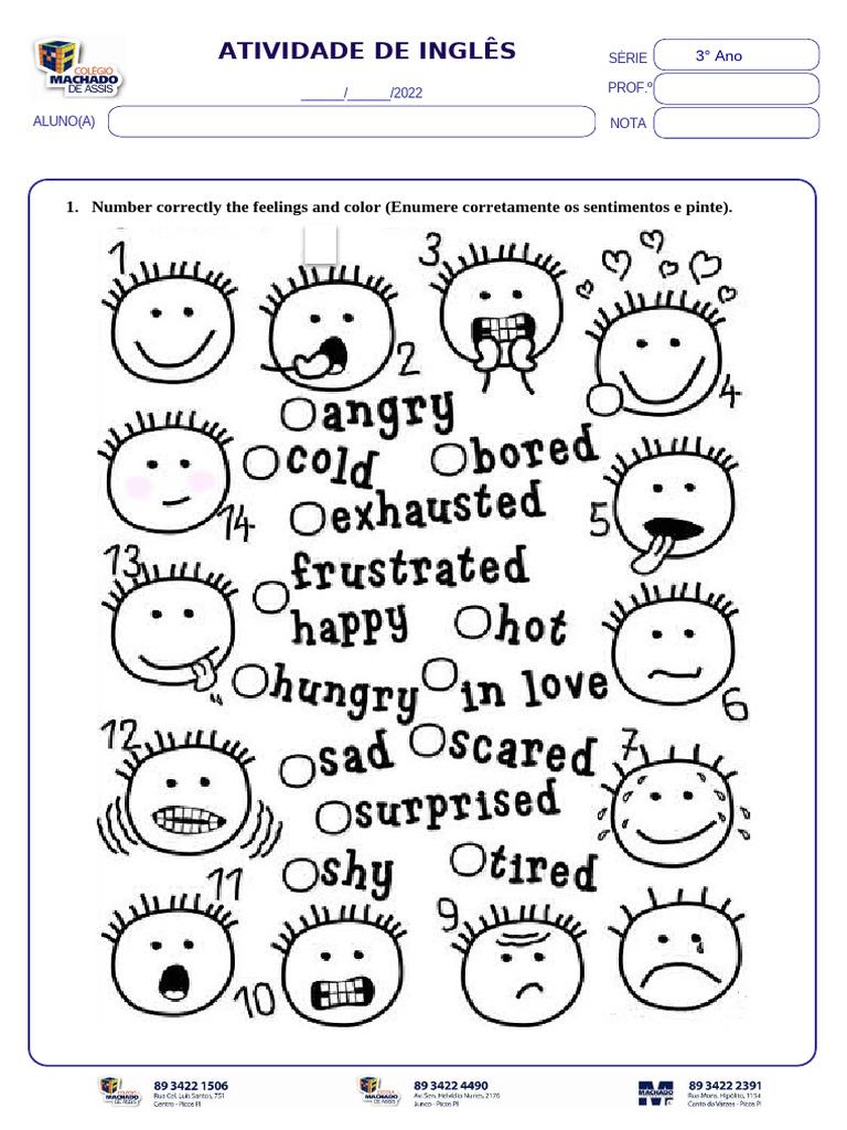 3° Ano - Atividade Complementar I | PDF