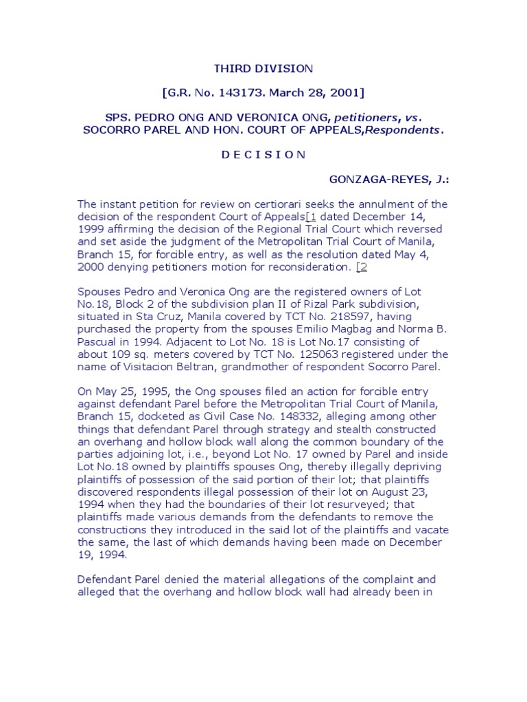 Forcible Entry Cases | PDF | Eviction | Lawsuit