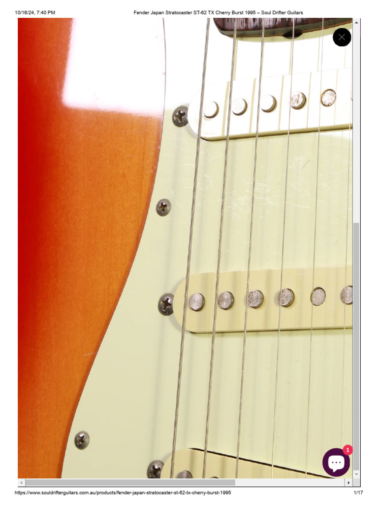 Fender Japan Stratocaster ST-62 TX Cherry Burst 1995 - Soul Drifter Guitars | PDF | Guitars ...