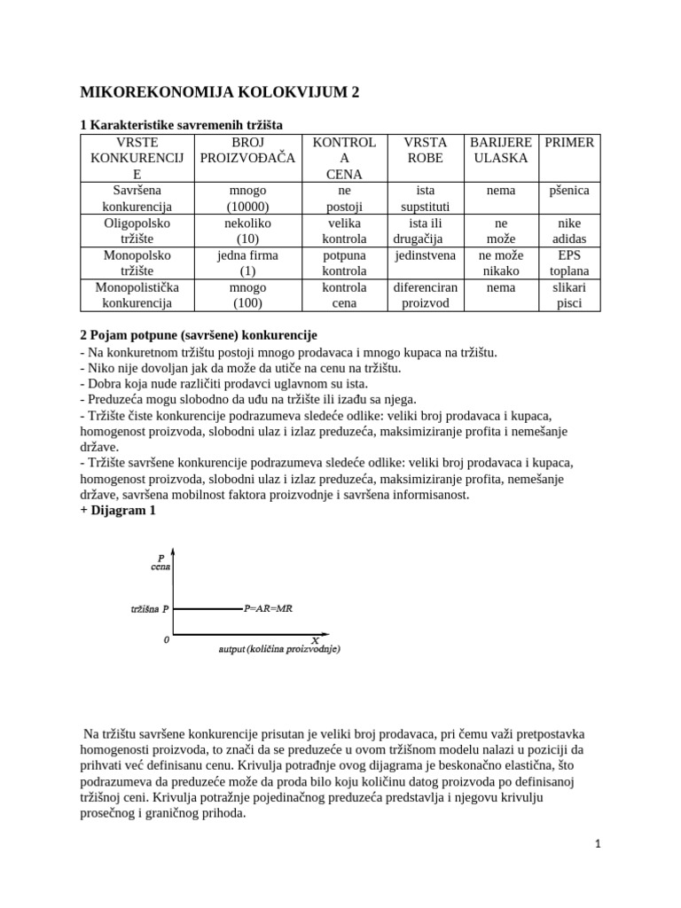 Mikroekonomija Kolokvijum 2 | PDF