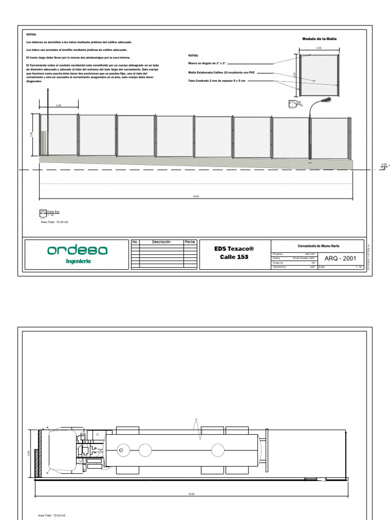 Cerramiento EDS Texaco® Planos Ordesa 2021 | PDF