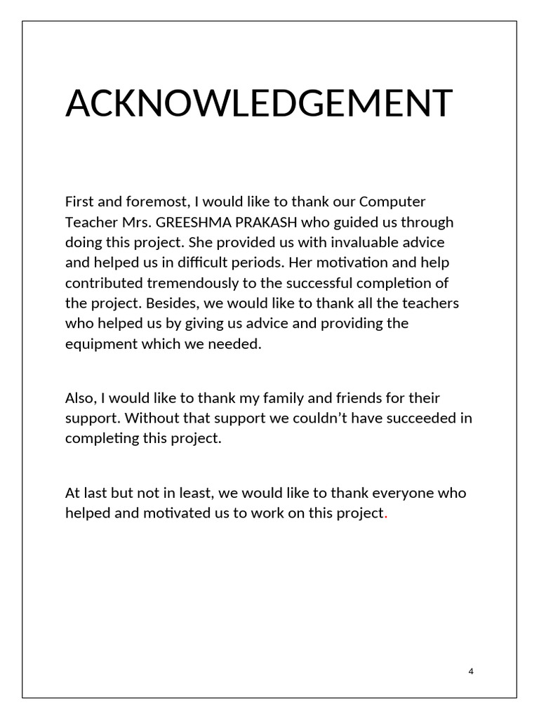 Acknowledgement Cs | PDF | Career & Growth
