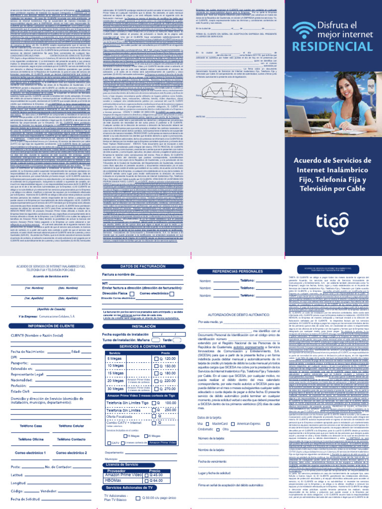 Enero - WTTX Acuerdo de Servicio Capital | PDF | Tarjeta de débito ...