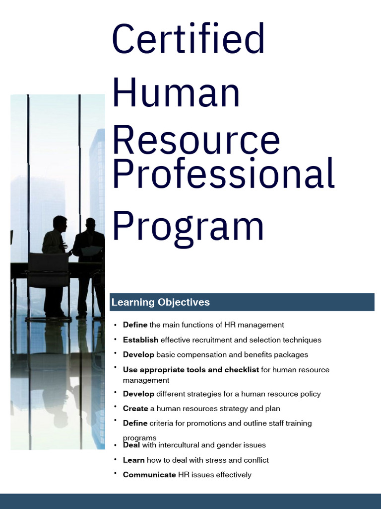 Chrp Brochure and Reg Form.pdf | PDF | Human Resources | Human Resource ...