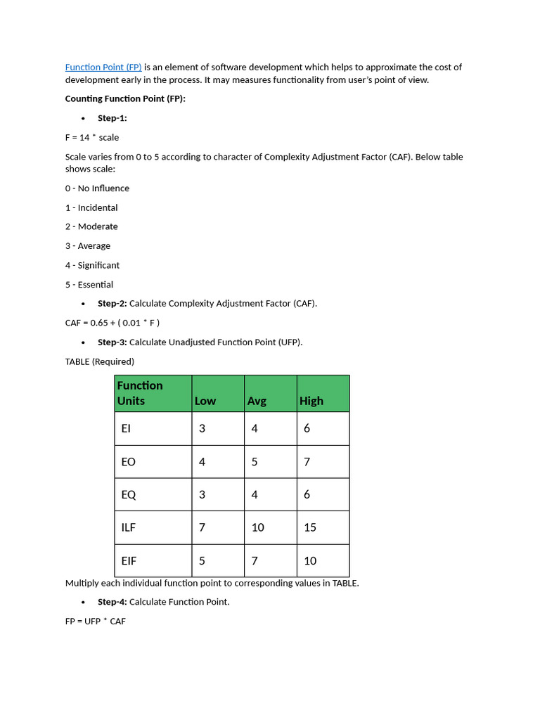 Function Point Analysis Guide | PDF | Computer Science | Applied Mathematics