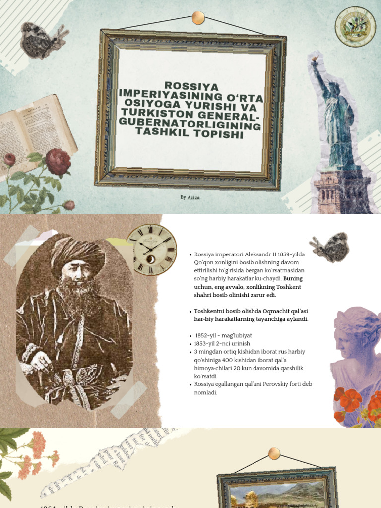 Rossiya Imperiyasining o Rta A Imperiyasining o Rta Osiyoga Yurishi | PDF