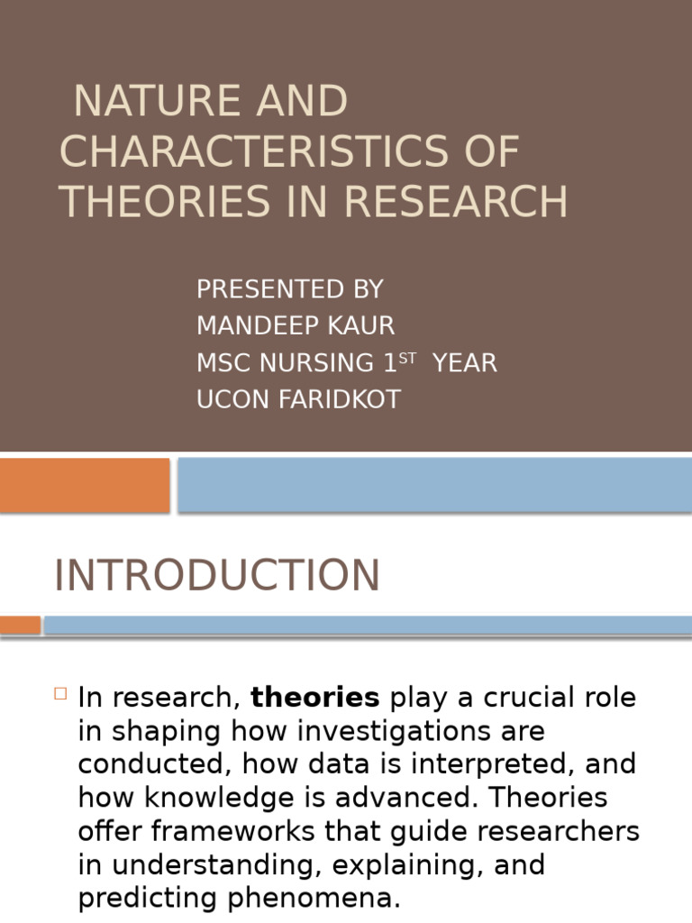 Characteristics of Theories in Research | PDF | Theory | Falsifiability