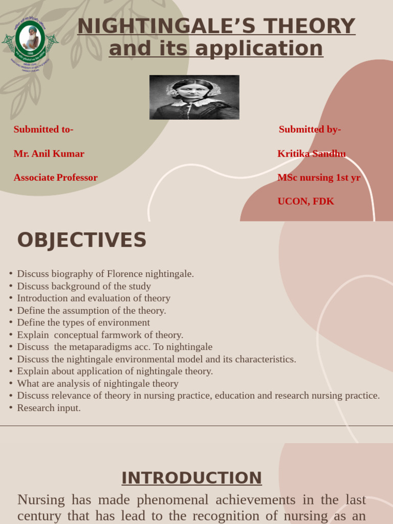 Nightingale's Theory and Its Application | PDF | Nursing | Theory
