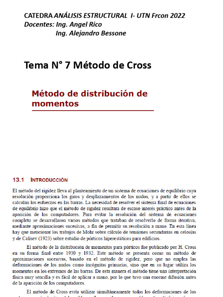 Tema #7 Metodo de Cross | PDF