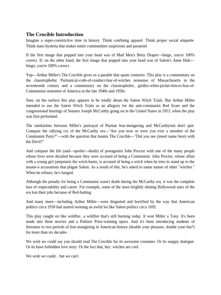 The Crucible | PDF