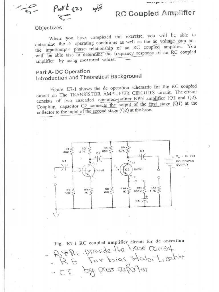 RC Coupled Amplifier | PDF