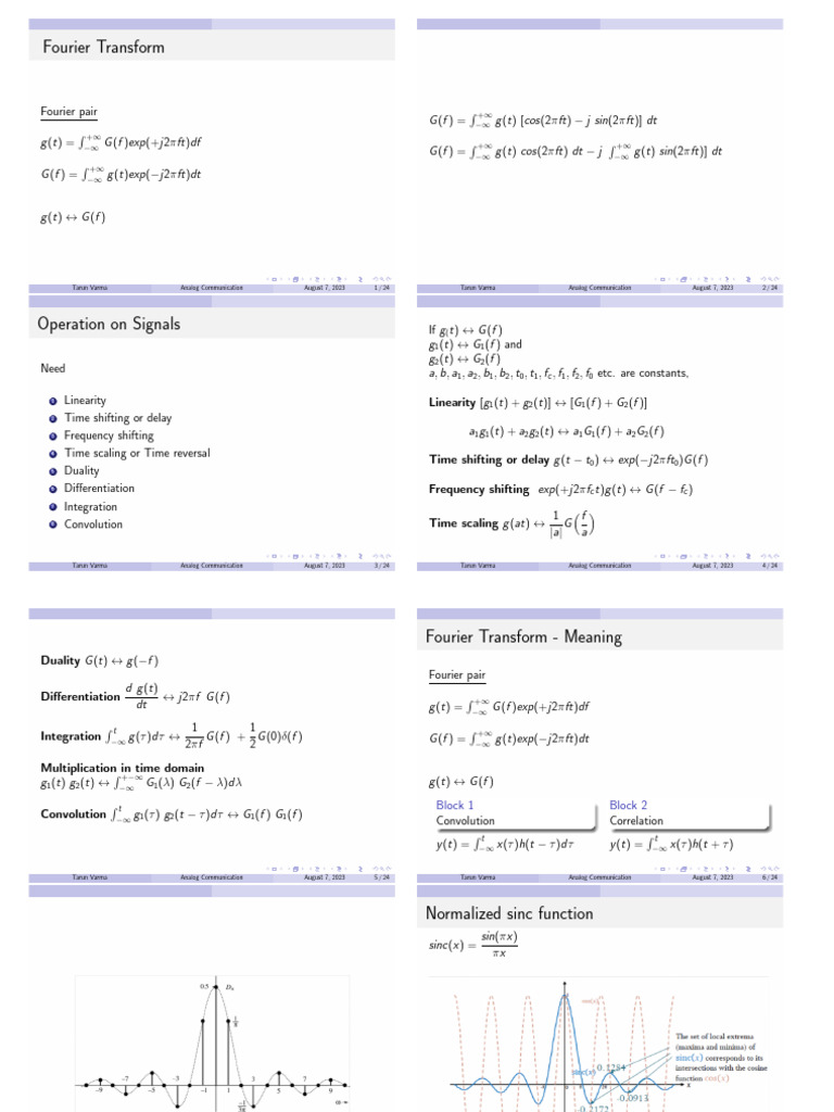 Ana Commn Theory 05 Aug 2023 | PDF | Modulation | Frequency Modulation