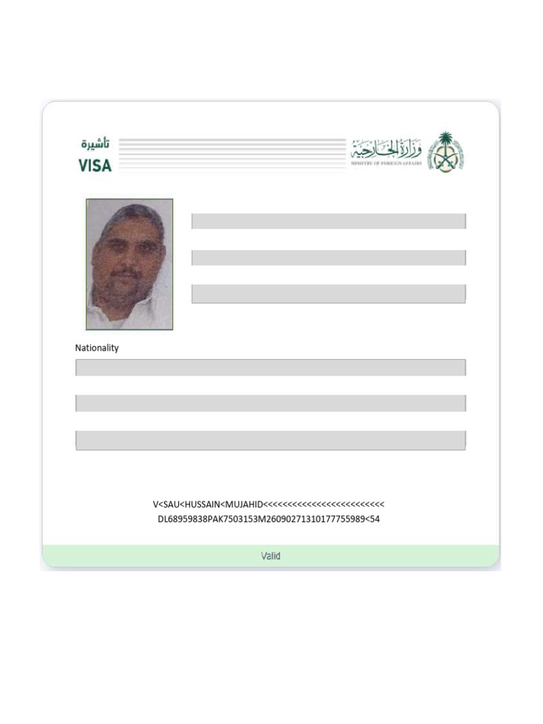 Kingdom of Saudi Arabia Visa | PDF | Government And Personhood