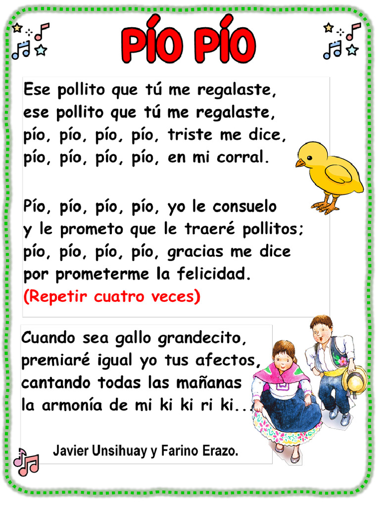 Cancion Pio Pio | PDF
