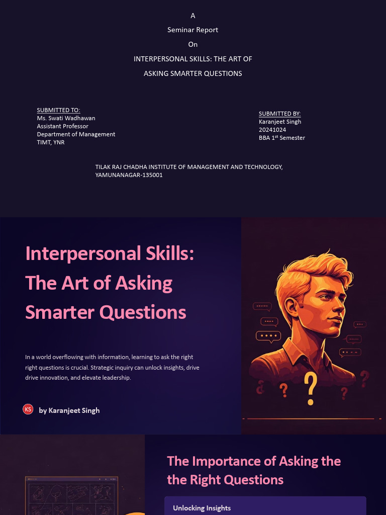 Interpersonal-Skills-The-Art-of-Asking-Smarter-Questions FRONT | PDF ...