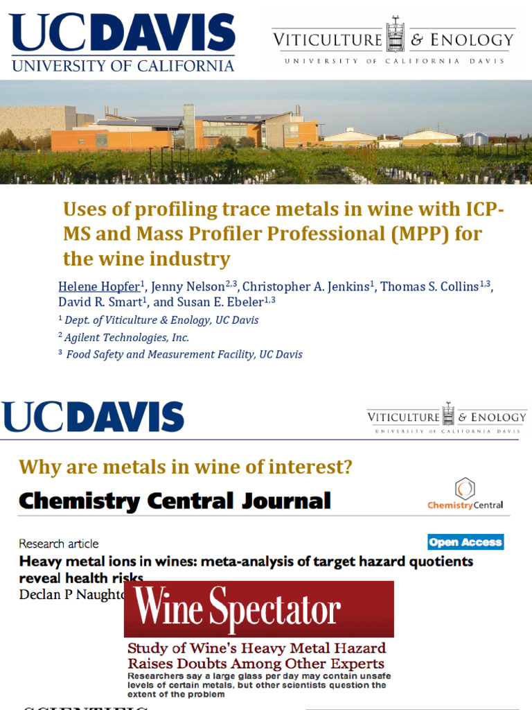 Uses of Profiling Trace Metals in Wine | PDF | Principal Component ...