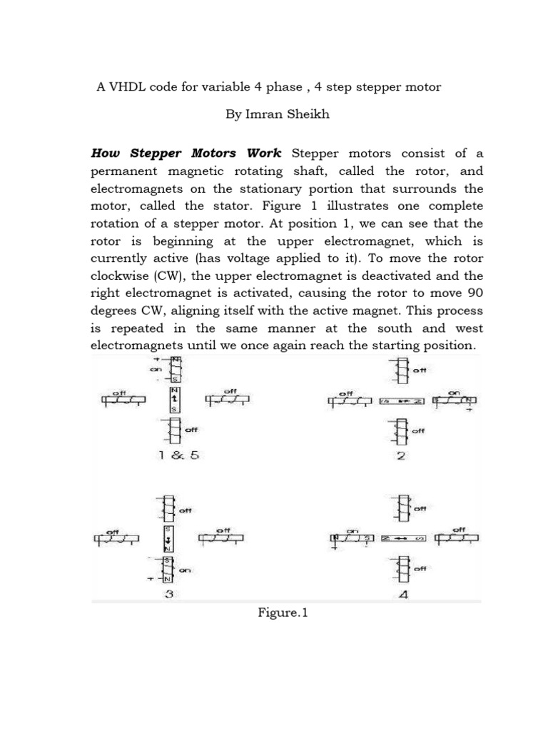 A VHDL Code For Half Step Sequence of ST | PDF | Electric Motor | Electronics
