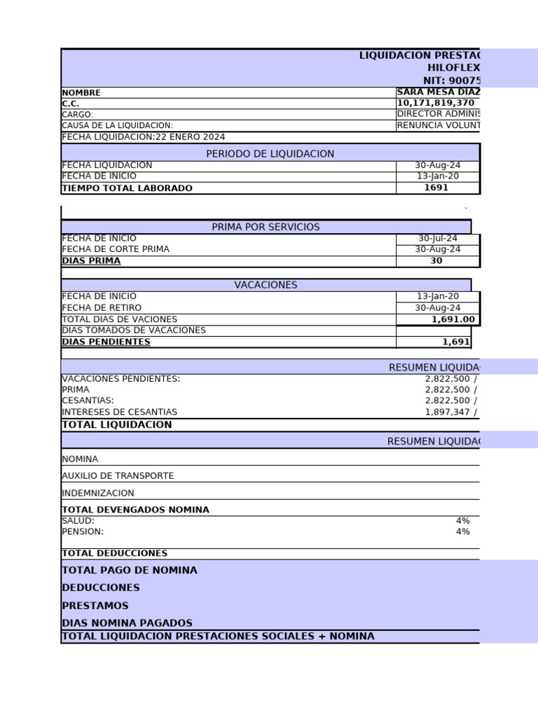 LIQUIDACION | PDF | Liquidación | Business