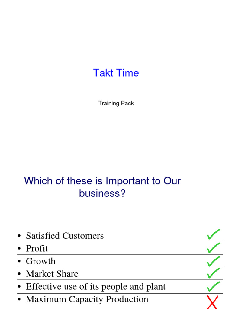 Takt_Time | PDF | Lean Manufacturing | Production And Manufacturing