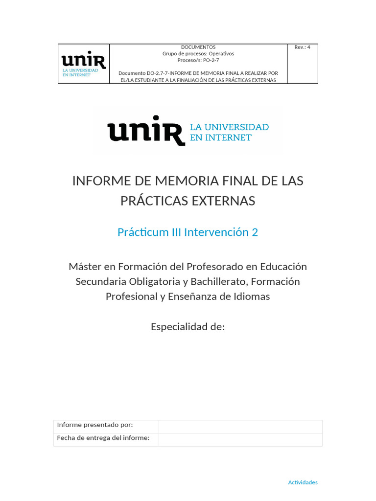 123713memoria Practicum III | PDF | Evaluación | Maestros
