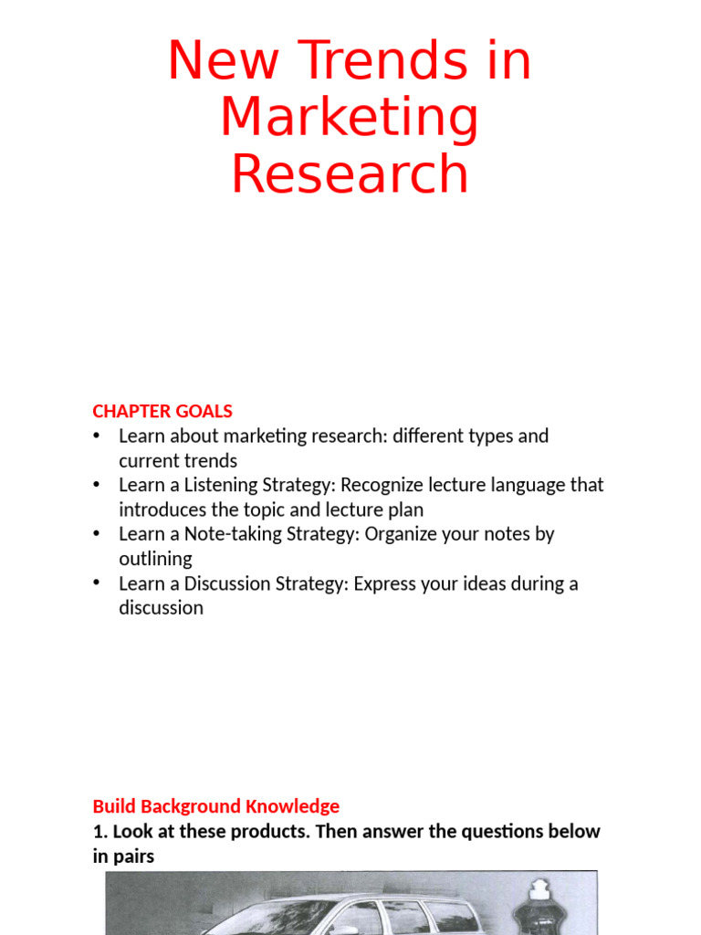Trends in Marketing Research Methods | PDF | Focus Group | Marketing