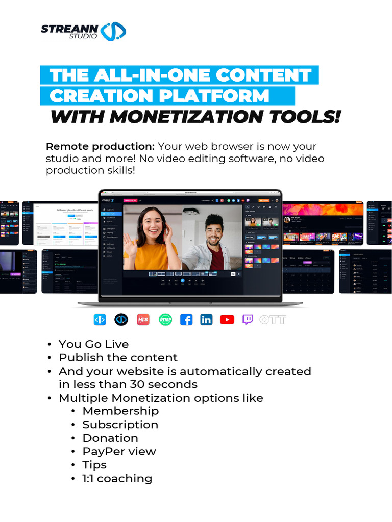 Streann - Studio - Radio & TV | PDF | Business Model | Streaming Media