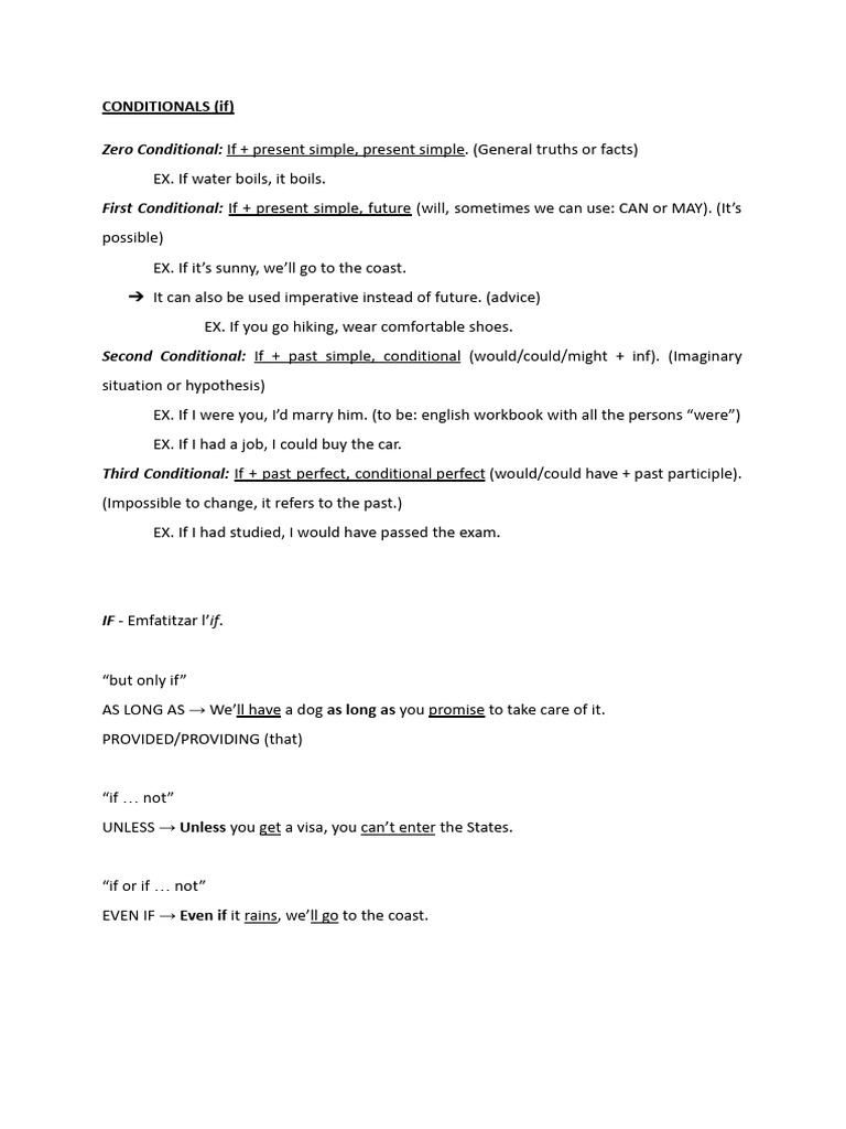 CONDITIONALS | PDF | Language Arts & Discipline