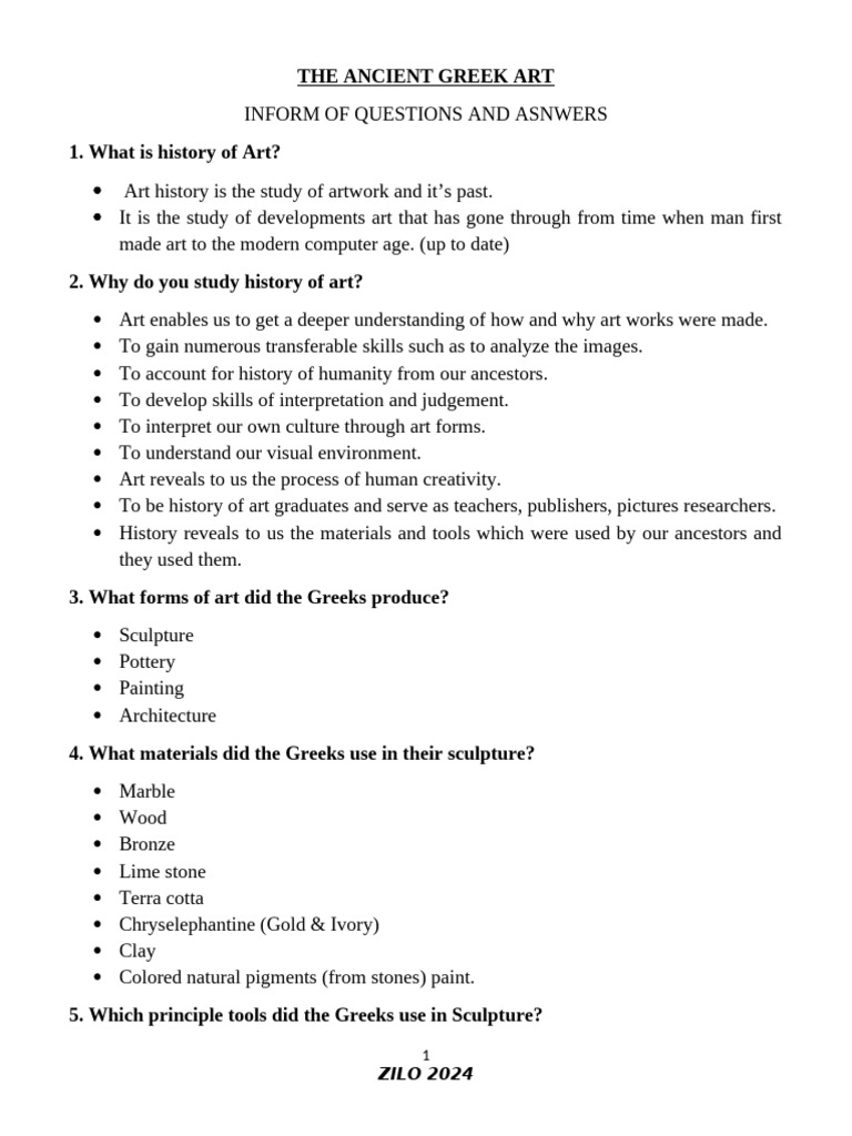 Ancient Greek Art: History & Forms | PDF | Column | Ancient Rome