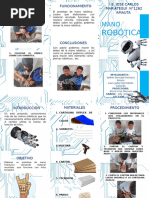 Diseño de Mano Robótica Articulada | PDF | Mano | Arduino