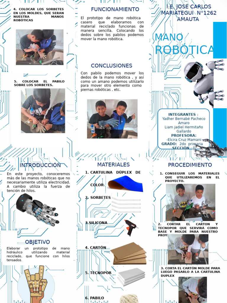 Triptico - Mano Robotica | PDF