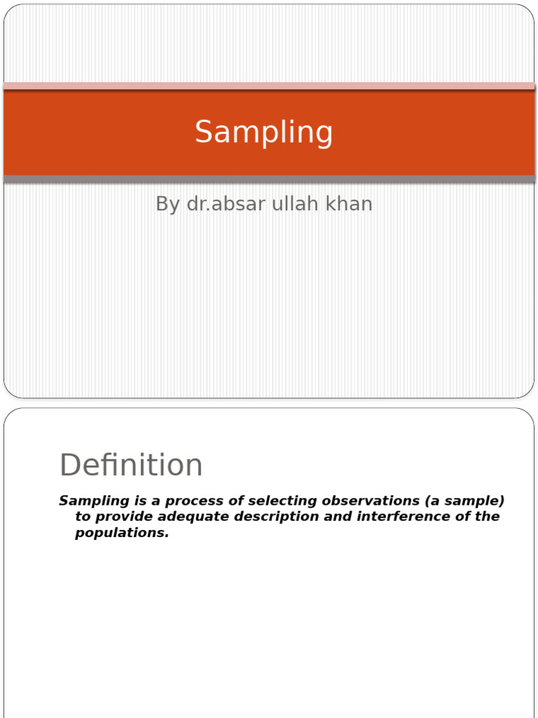 Sampling | PDF | Sampling (Statistics) | Stratified Sampling Sampling | PDF | Sampling (Statistics) | Stratified Sampling