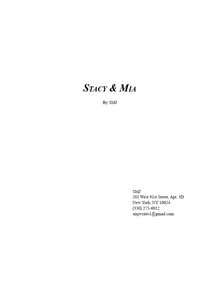 Stacy & Mia - Draft As of 9.29.23 | PDF