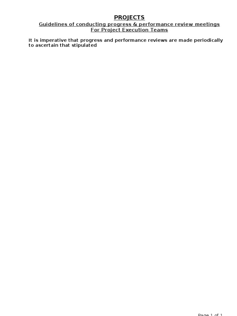 Guidelines For Review of Progress Presentation | PDF | Business