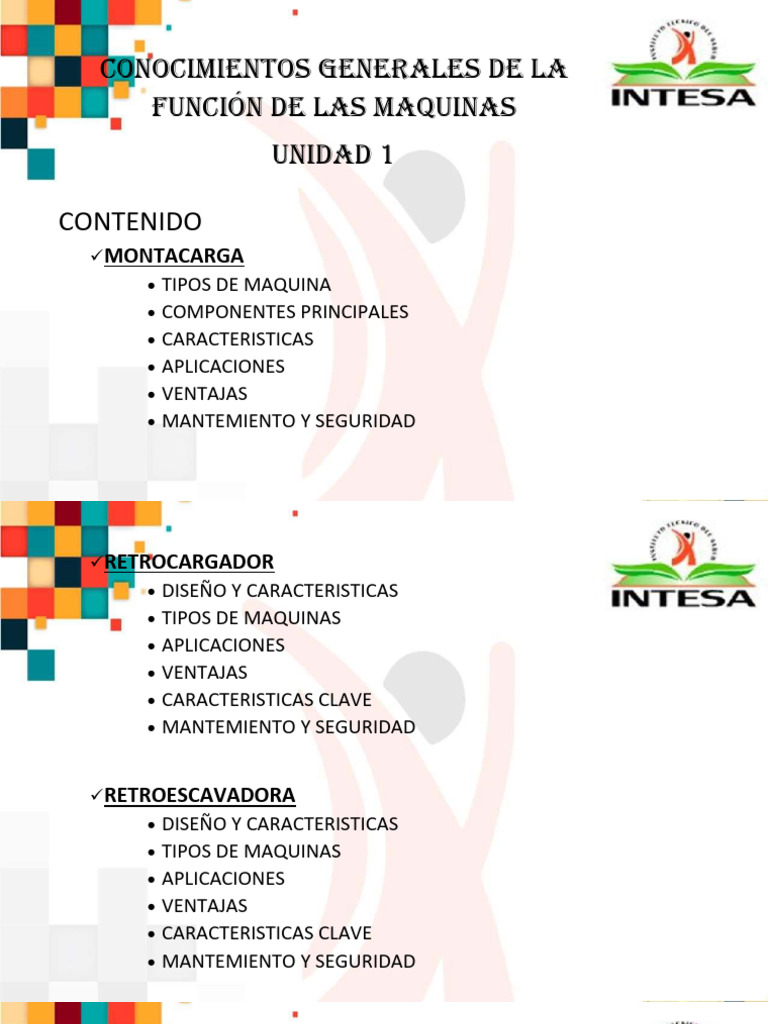 Modulo de Maquinaria Pesada y Mecanica Basica | PDF | Máquina elevadora ...