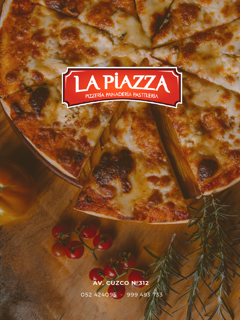 Carta La Piazza | PDF | Salsa de tomate | Pizza