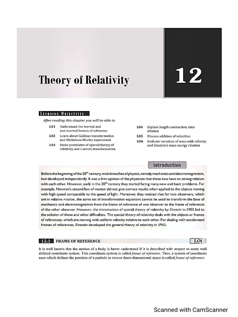 Theory of Relativity.. | PDF