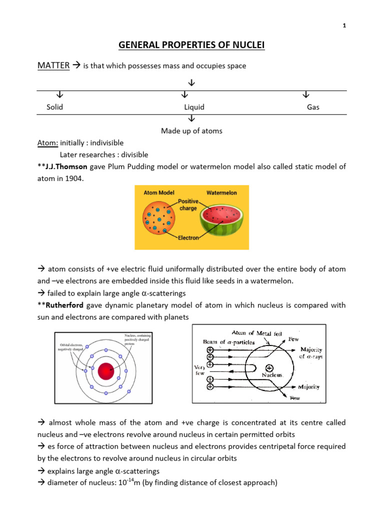 General Properties of Nuclei | PDF | Atomic Nucleus | Nuclear Force