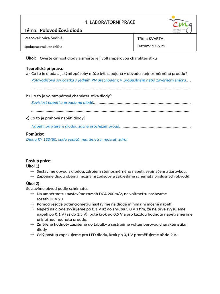 LP4 Dioda Protokol | PDF