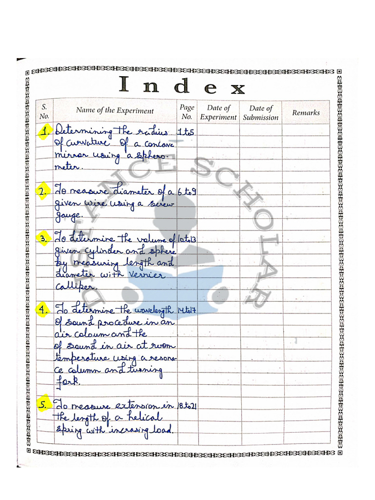 NIOS Class 12 Physics Practical File | PDF | Application Software ...