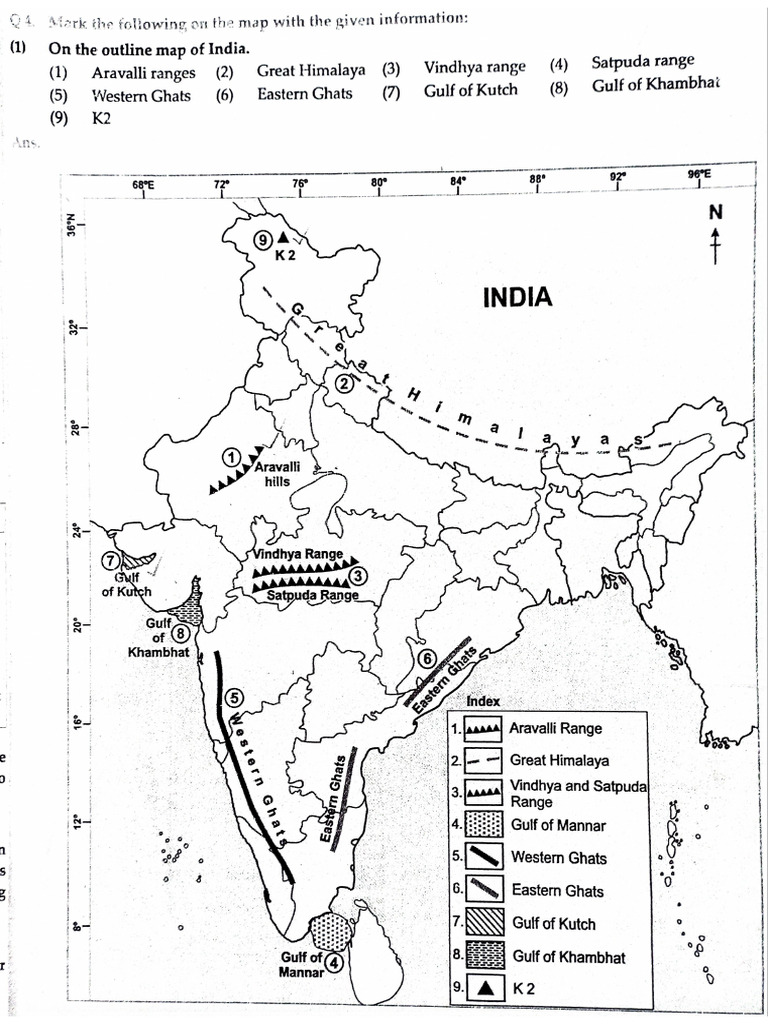 STD X Map Questions | PDF