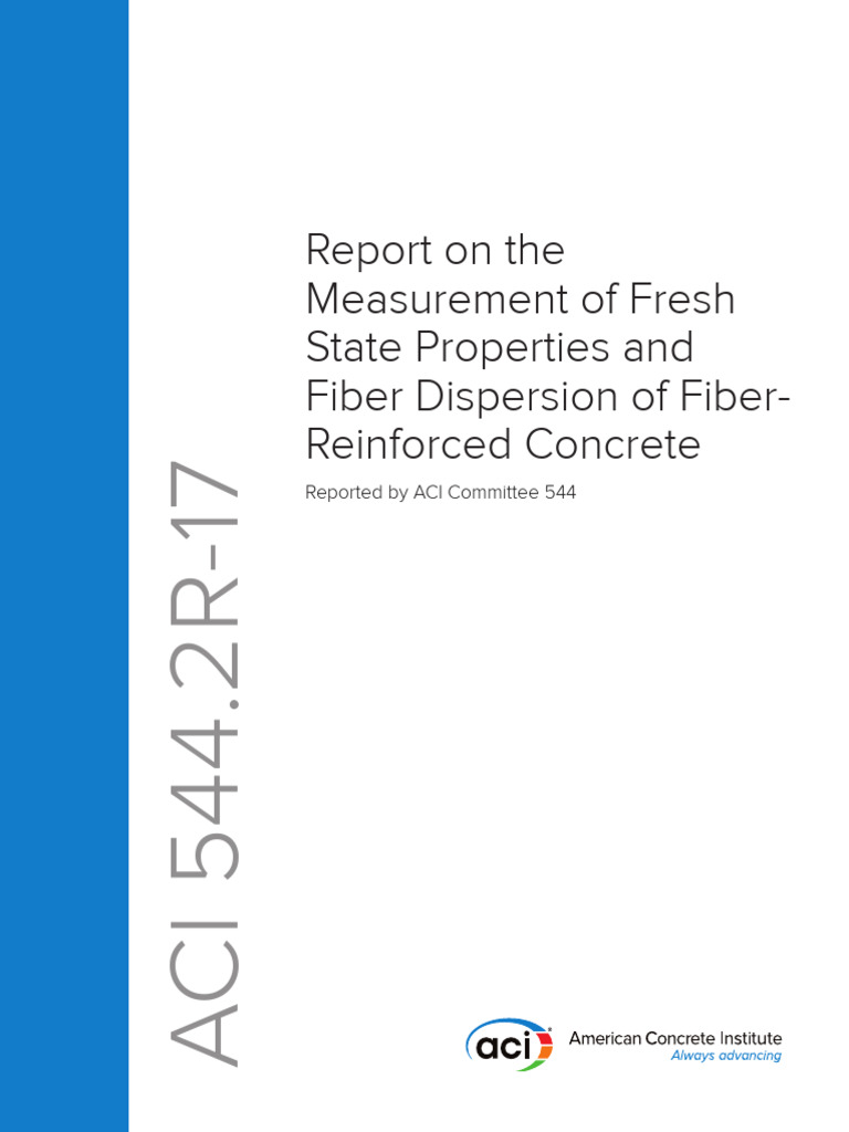 ACI 544.2R - Measurement of Fresh State Properties and | PDF | Concrete ...