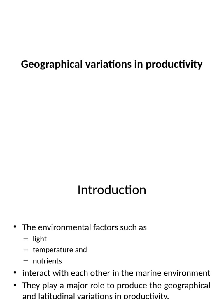 Marine Biology Theory Geographical Variations (1) | PDF | Natural ...