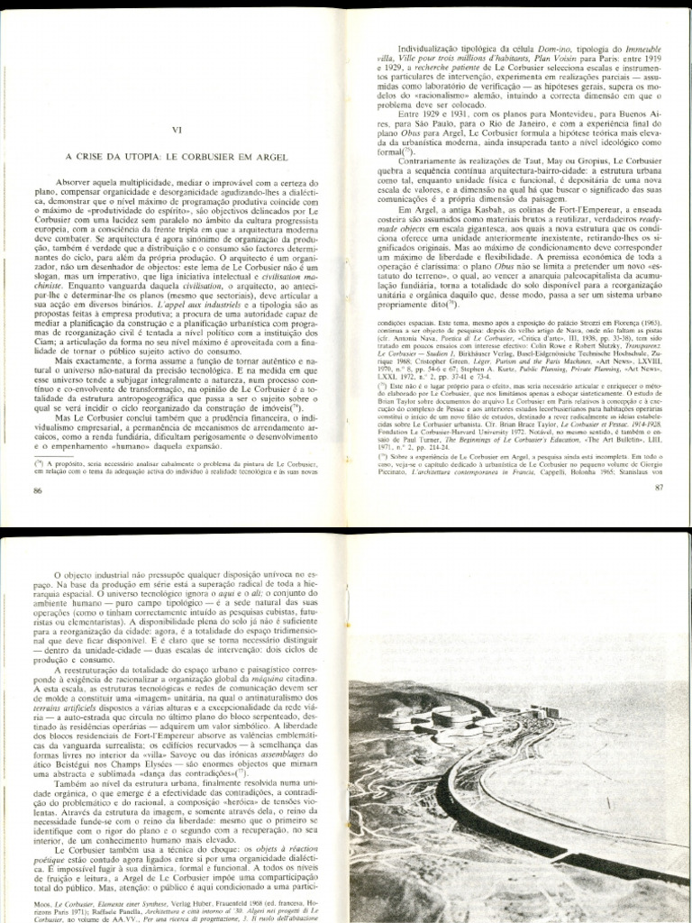 TAFURI - A Crise Da Utopia - Le Corbusier em Argel | PDF