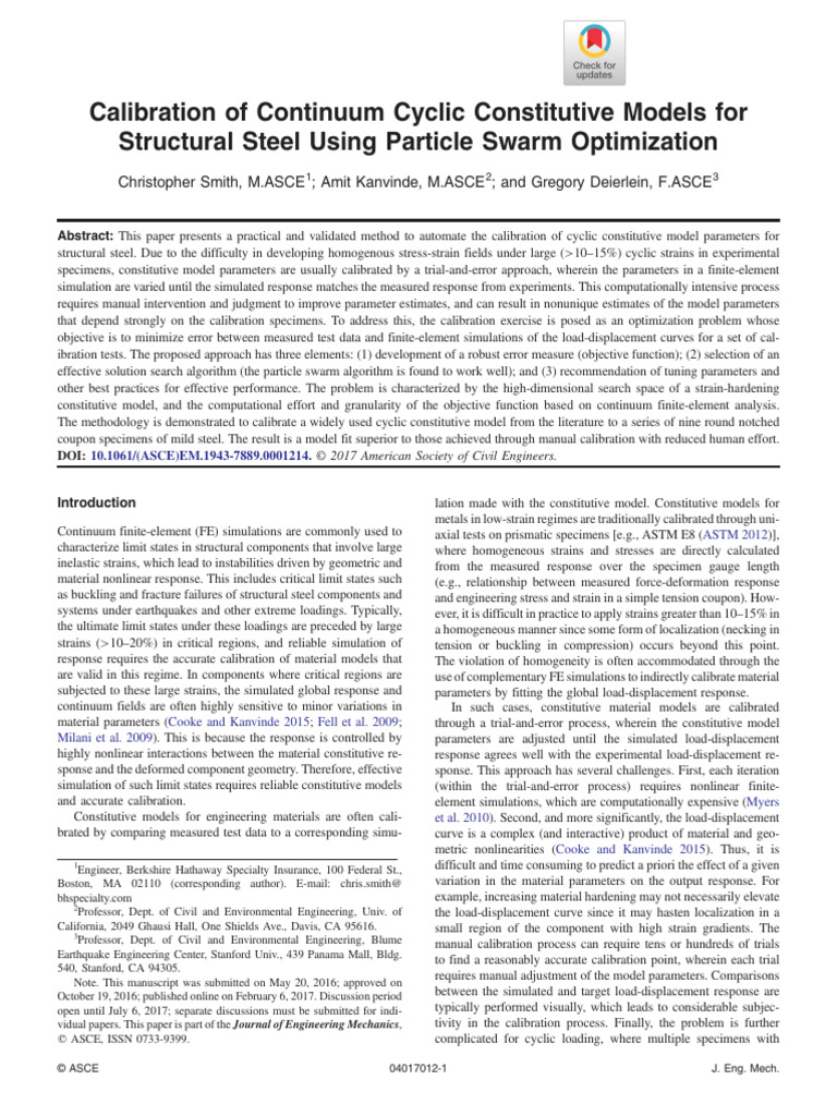 smith-et-al-2017-calibration-of-continuum-cyclic-constitutive-models-for-structural-steel-using ...