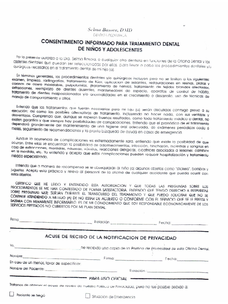 Consentimientos Record Nuevo | PDF