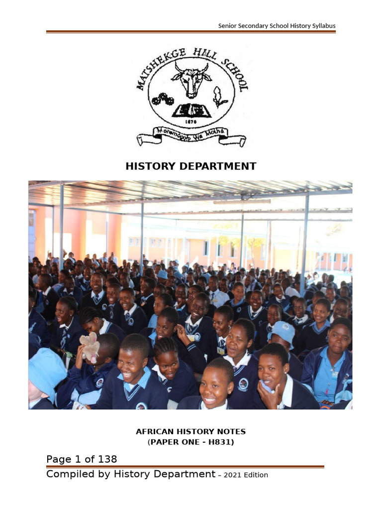 African History Note Compiled Final | PDF | Homo | Adam