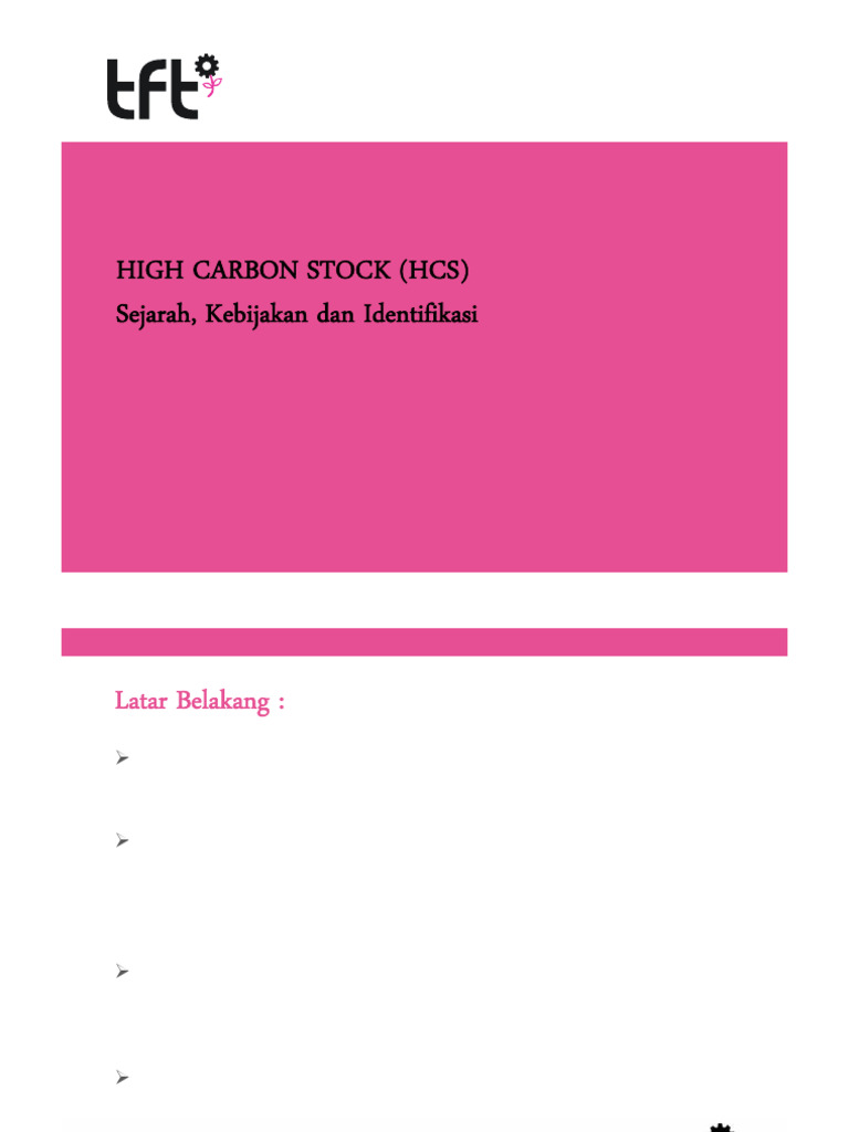 High Carbon Stock Sejarah Kebijakan Identifikasi | PDF